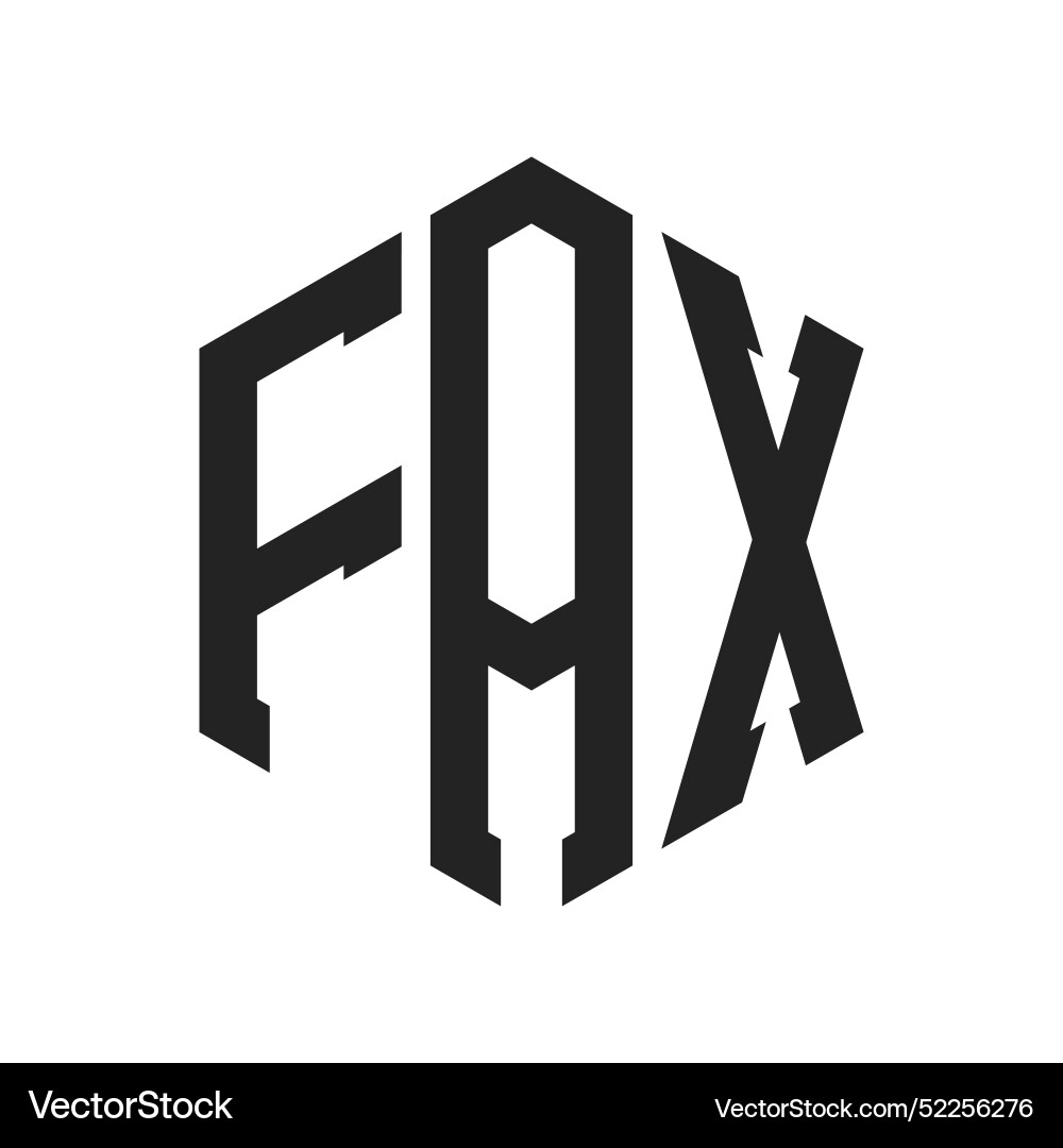 Fax logo design initial letter monogram Royalty Free Vector