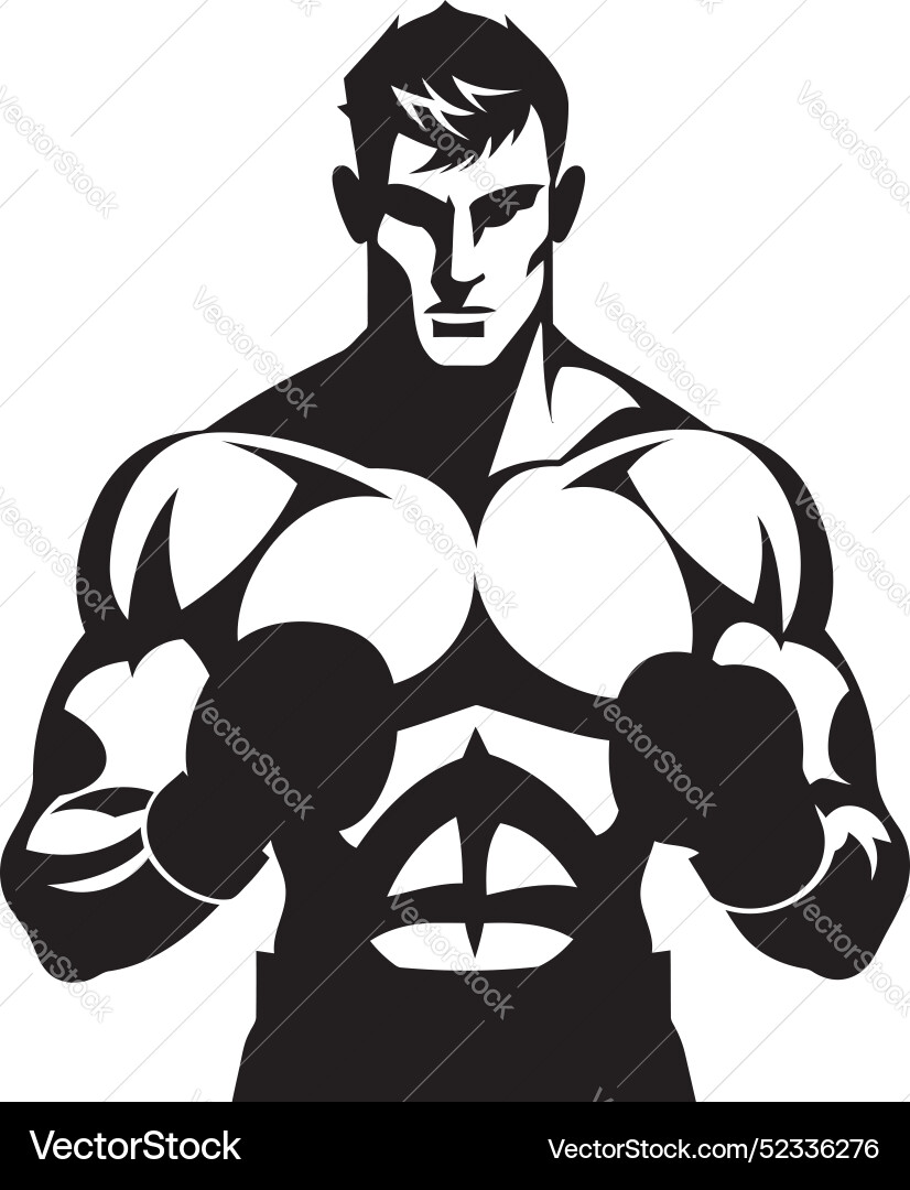 Fight night hero emblematic boxer boxing king Vector Image
