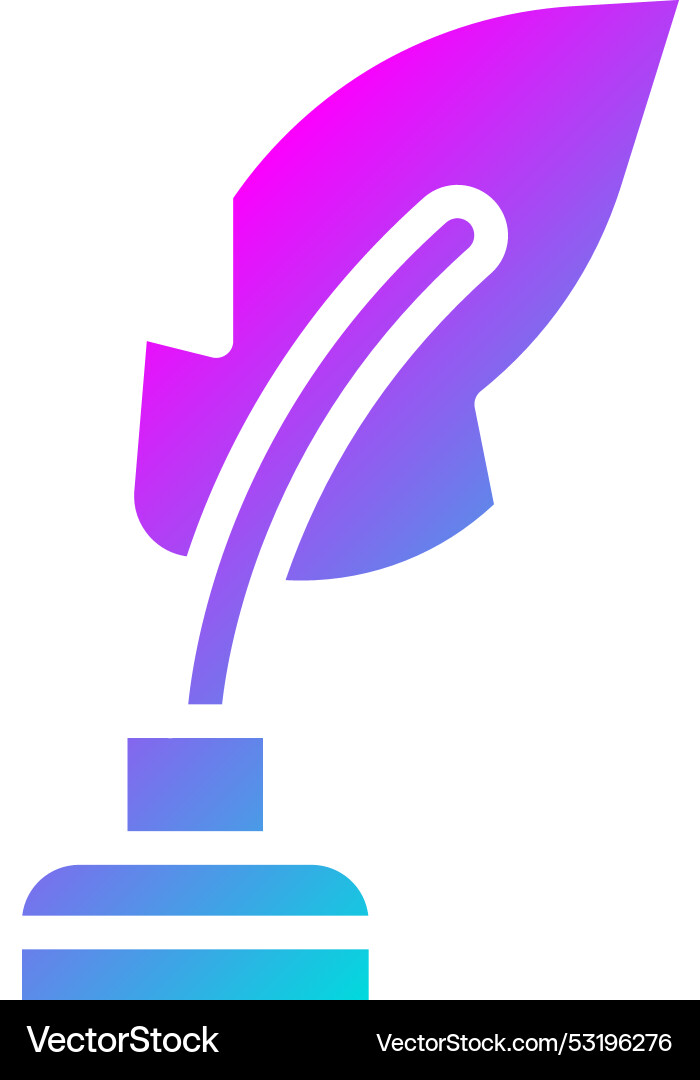 Ink feather icon design Royalty Free Vector Image