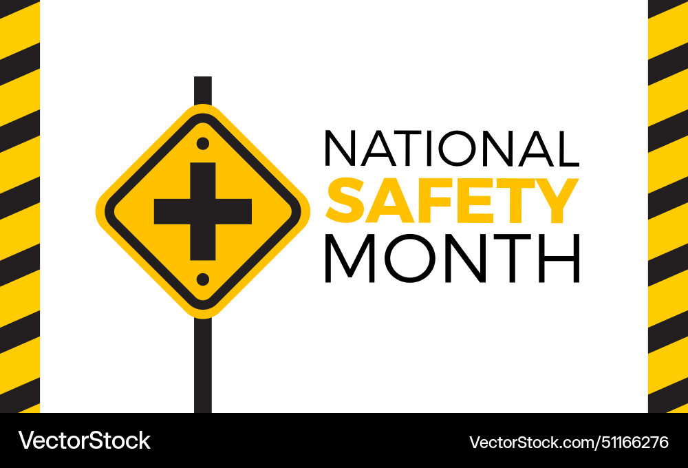 National safety month emergency awareness Vector Image
