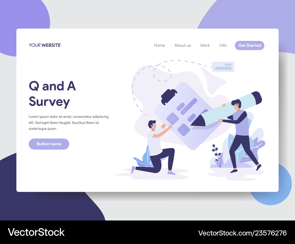 Question and answer survey Royalty Free Vector Image