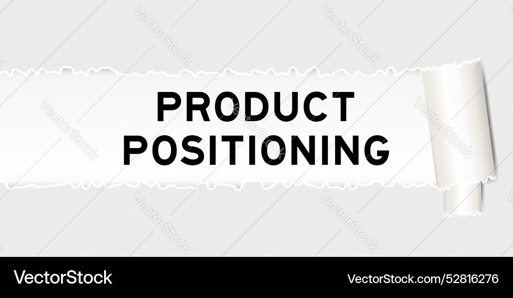 Ripped gray paper background that have word Vector Image