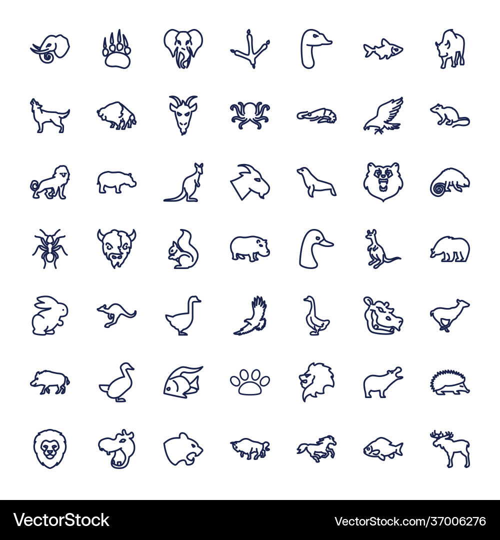 Wild icons Royalty Free Vector Image - VectorStock