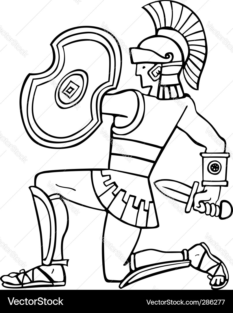Ancient soldier Royalty Free Vector Image - VectorStock