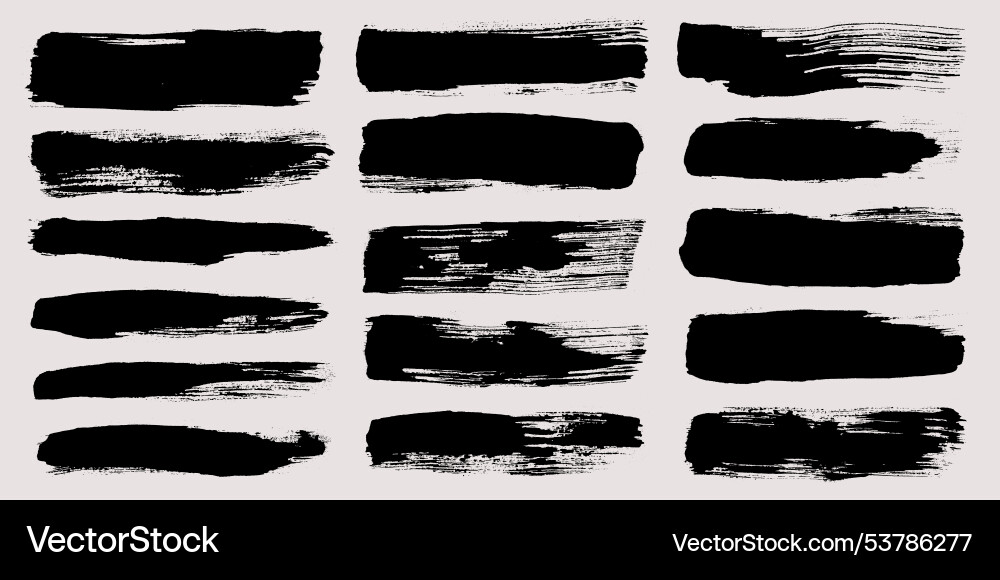 Brush strokes painted rectangles Royalty Free Vector Image