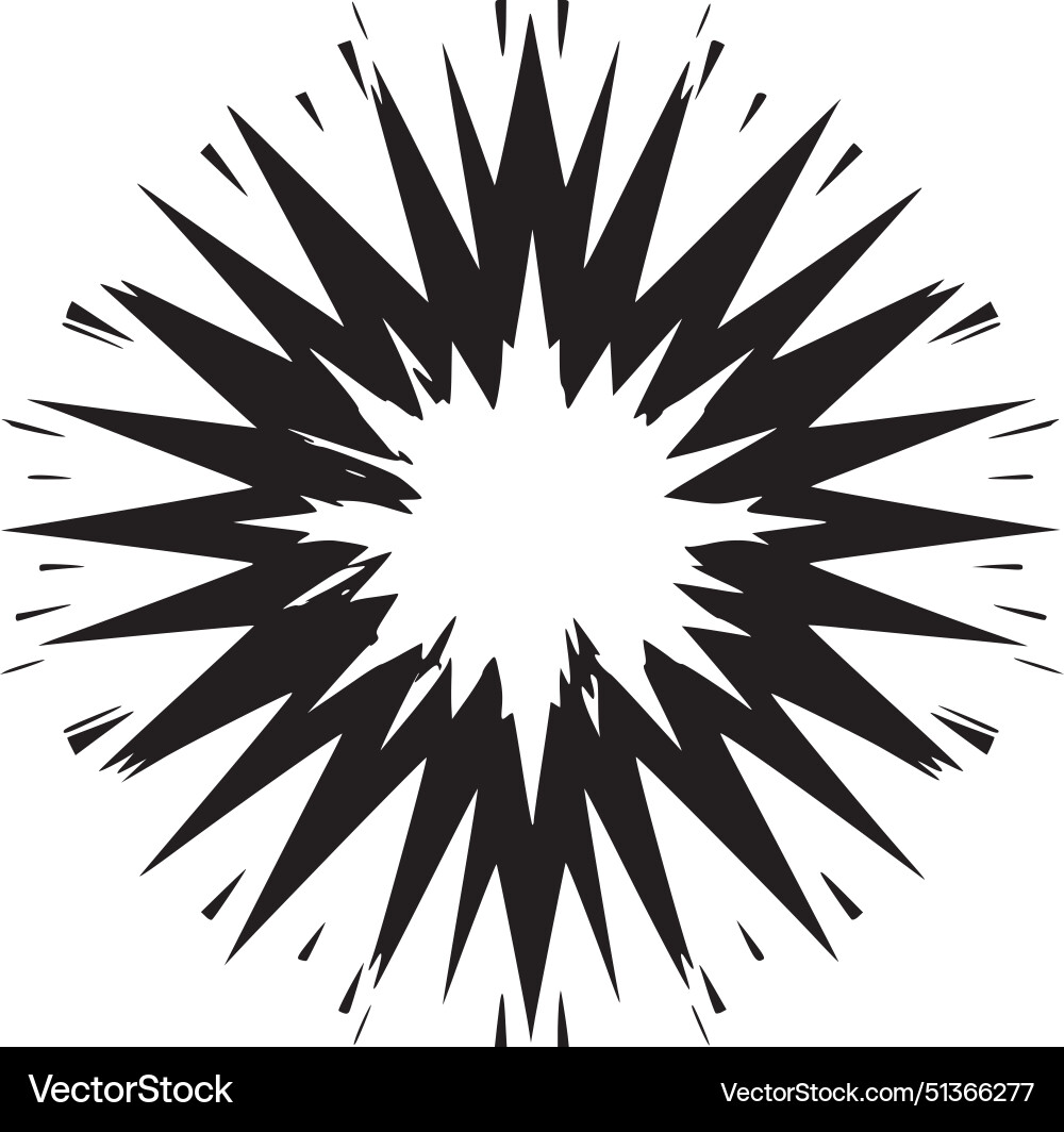 Explosion - minimalist and simple silhouette Vector Image