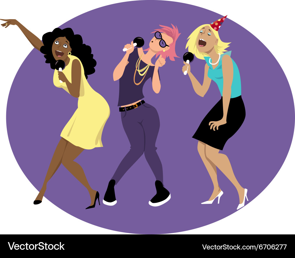 Girls night out Royalty Free Vector Image - VectorStock