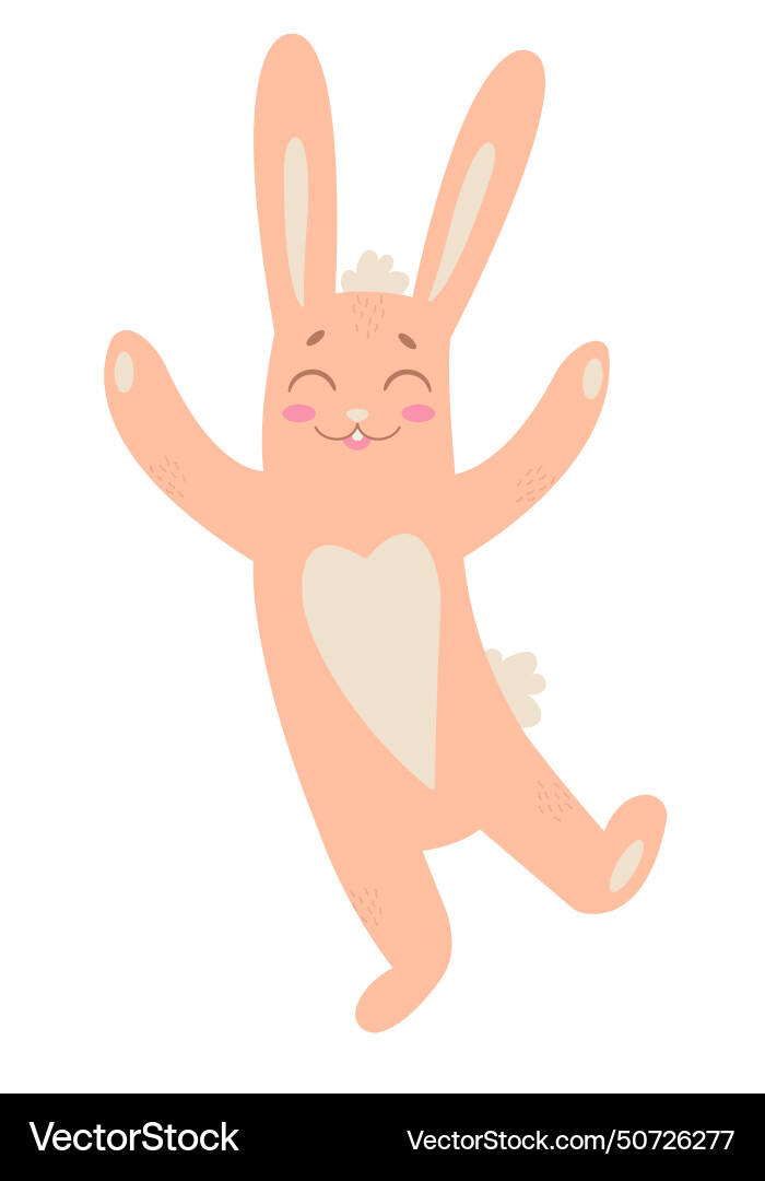 Happy easter bunny rabbit cartoon character Vector Image