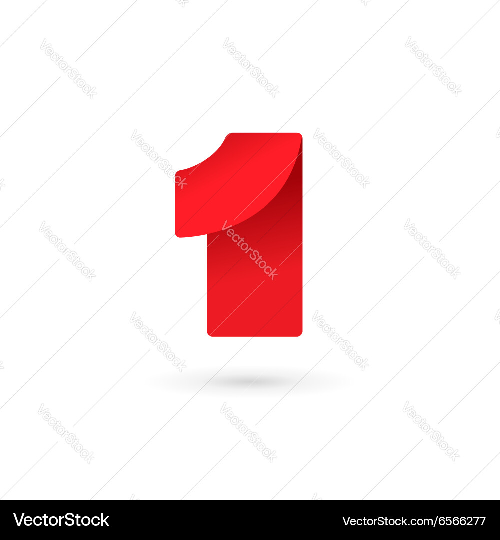 Number one 1 logo icon design template elements Vector Image
