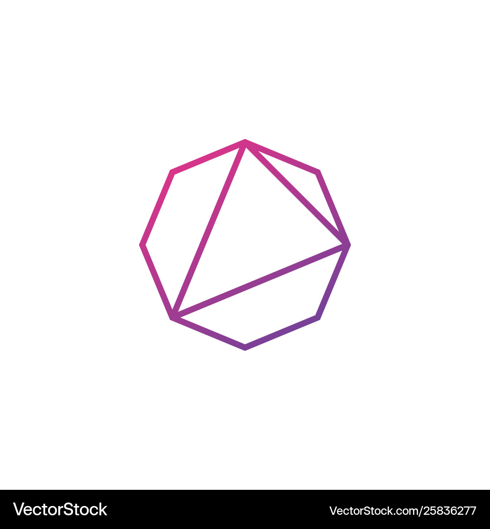 Octagon abstract logo icon Royalty Free Vector Image