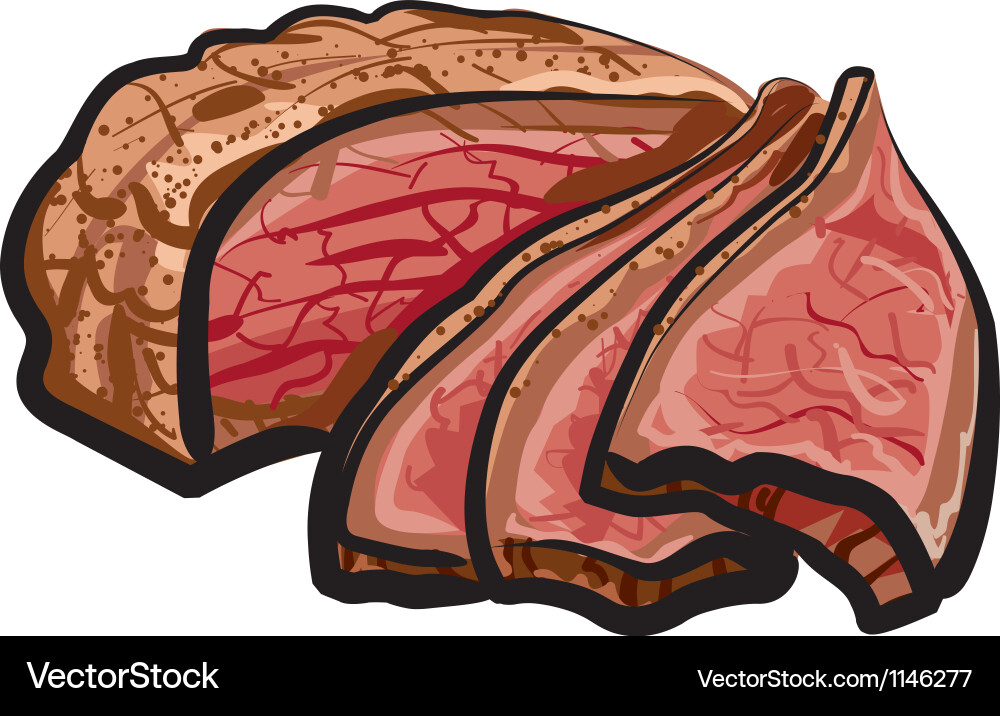 Roast beef Royalty Free Vector Image - VectorStock