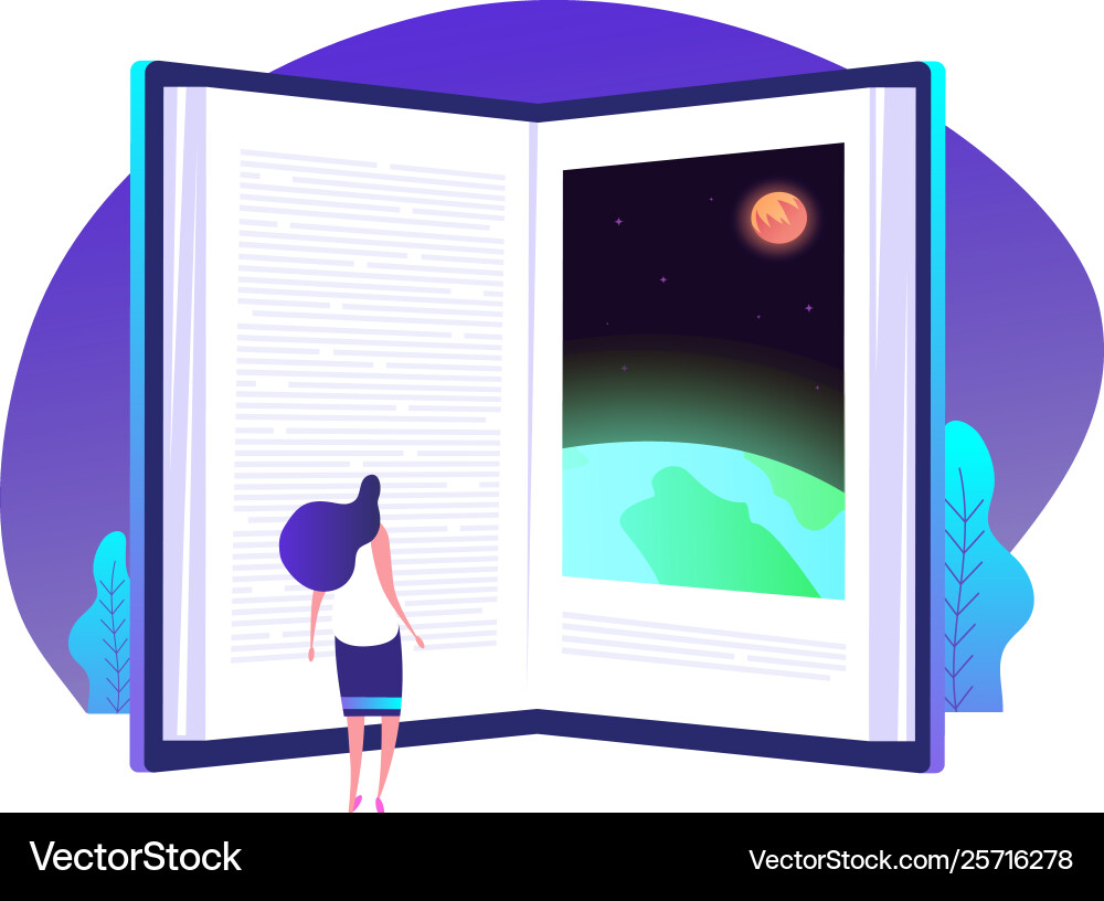 Book knowledge concept books door Royalty Free Vector Image
