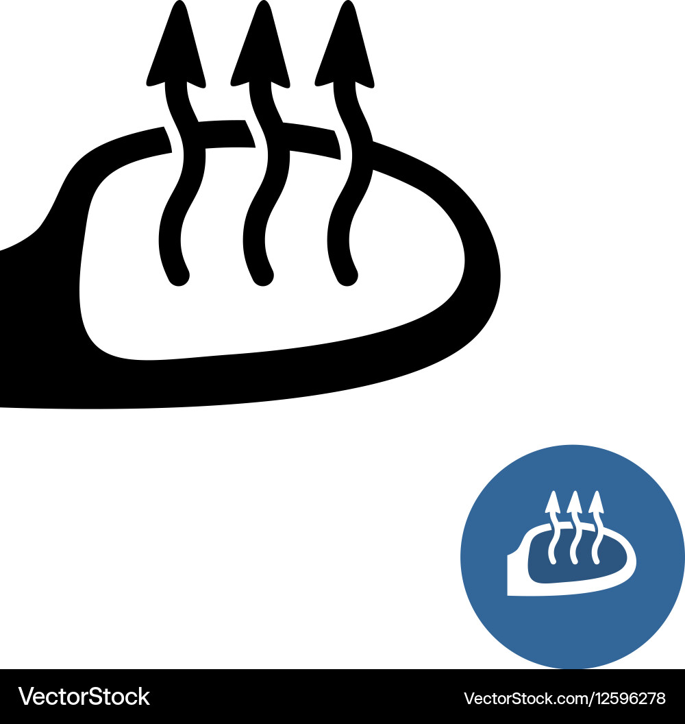 Car mirror heat icon Royalty Free Vector Image