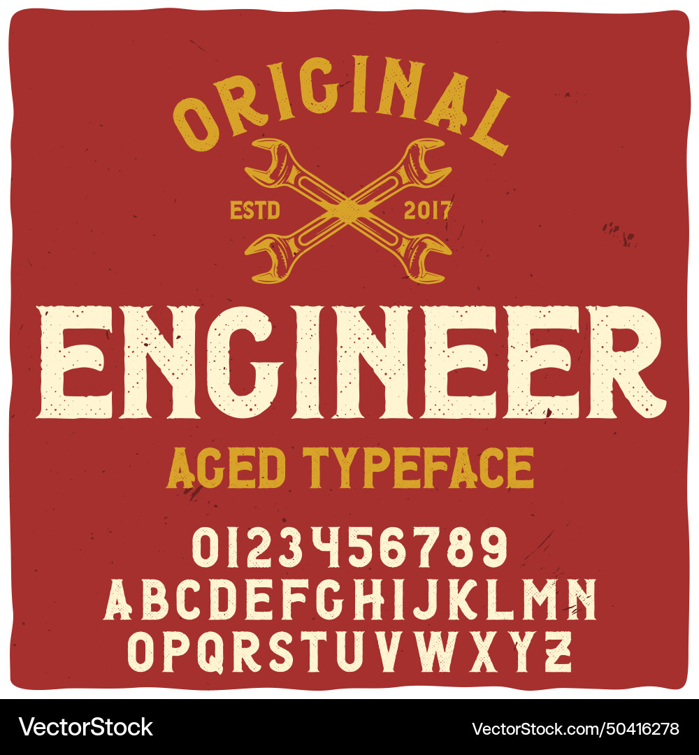 Good handcrafted font for any label design Vector Image