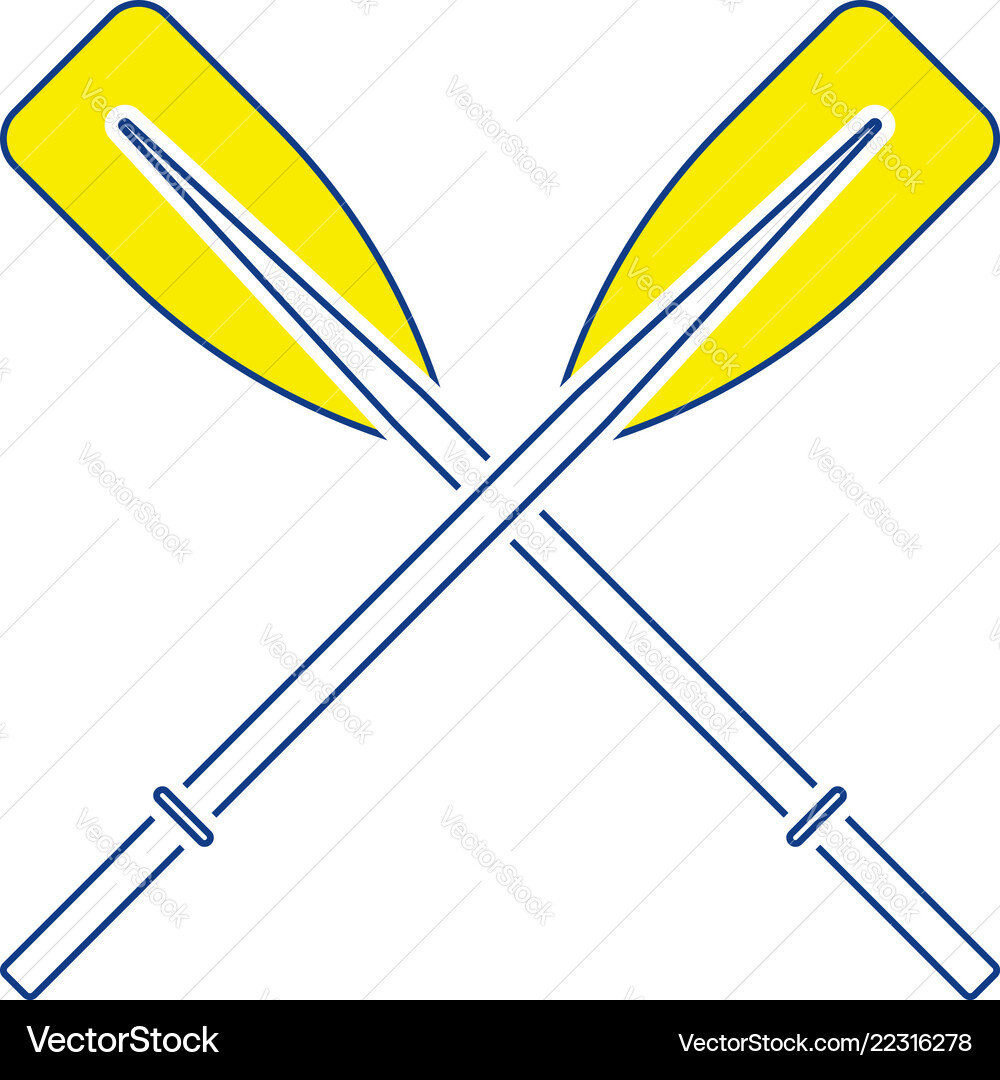 Icon of boat oars Royalty Free Vector Image - VectorStock