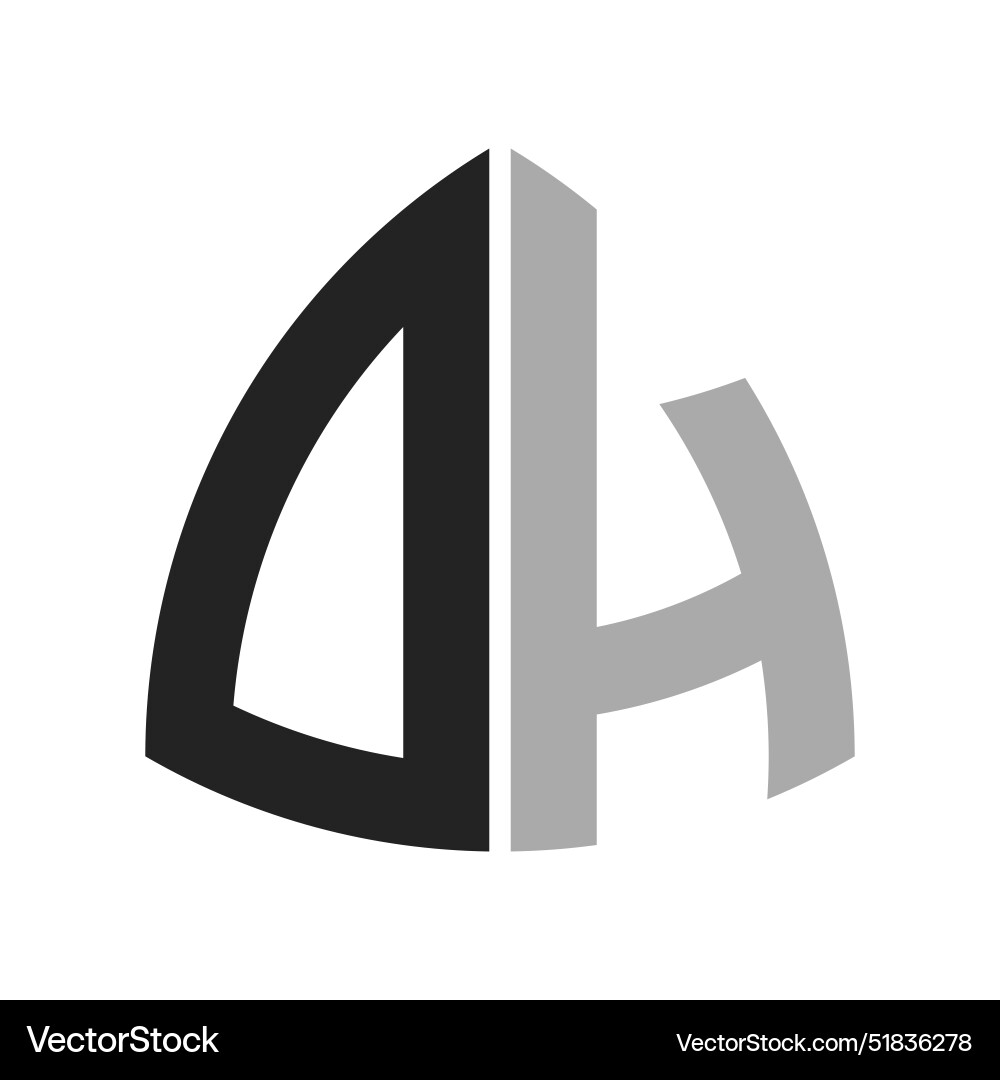 Modern creative dh logo design letter icon Vector Image