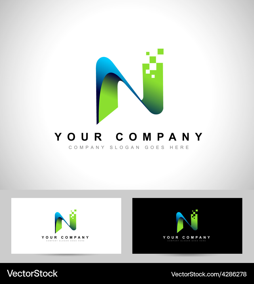 Modern N Logo Concept Royalty Free Vector Image