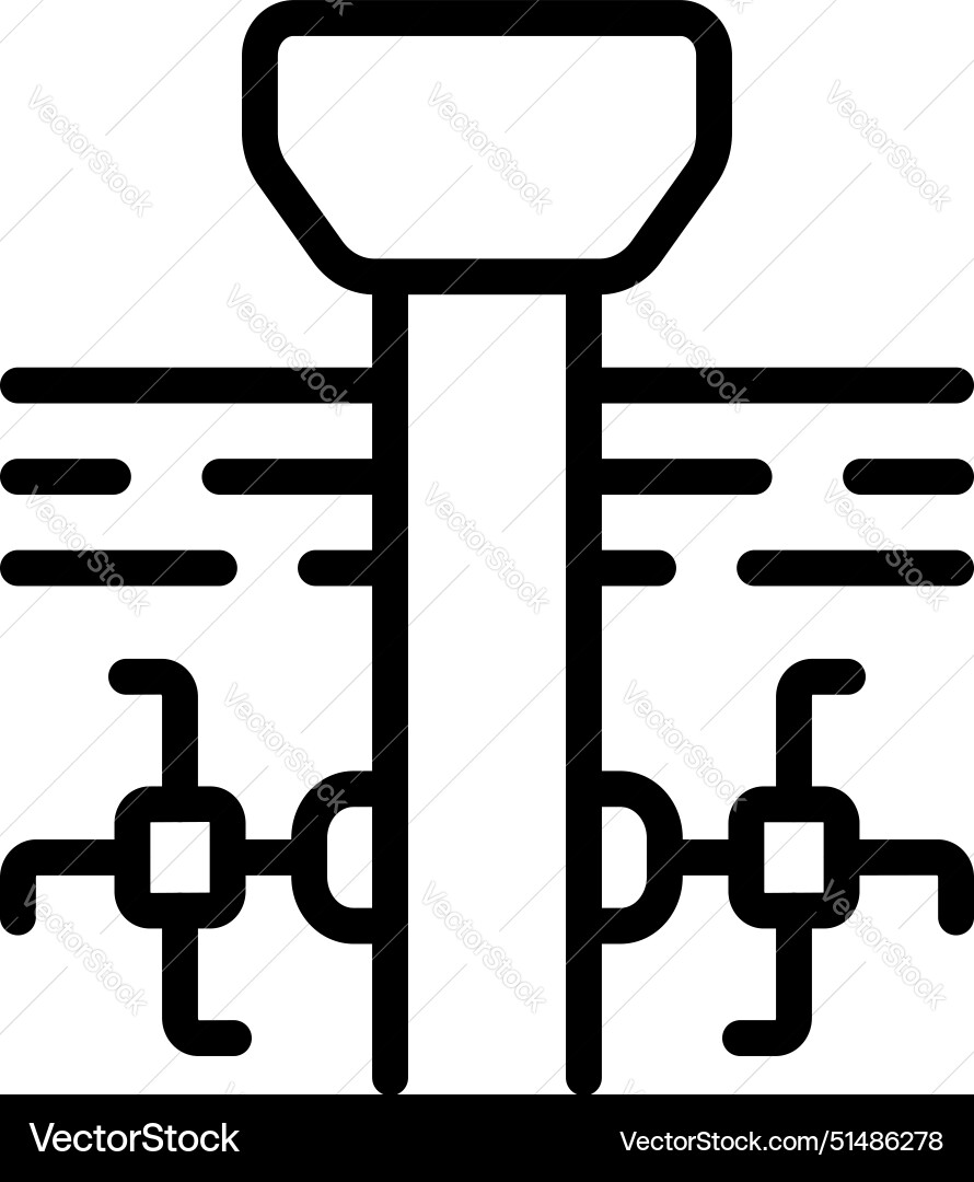 Pipeline with valves Royalty Free Vector Image
