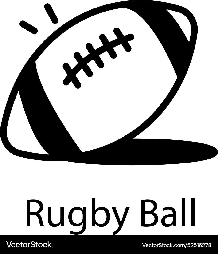 Rugby ball Royalty Free Vector Image - VectorStock