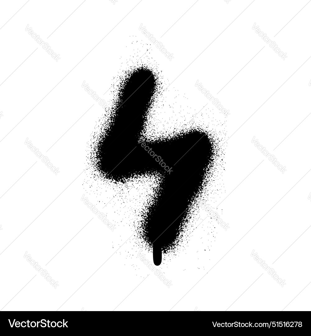 Spray textured graffiti doodle punk shape Vector Image