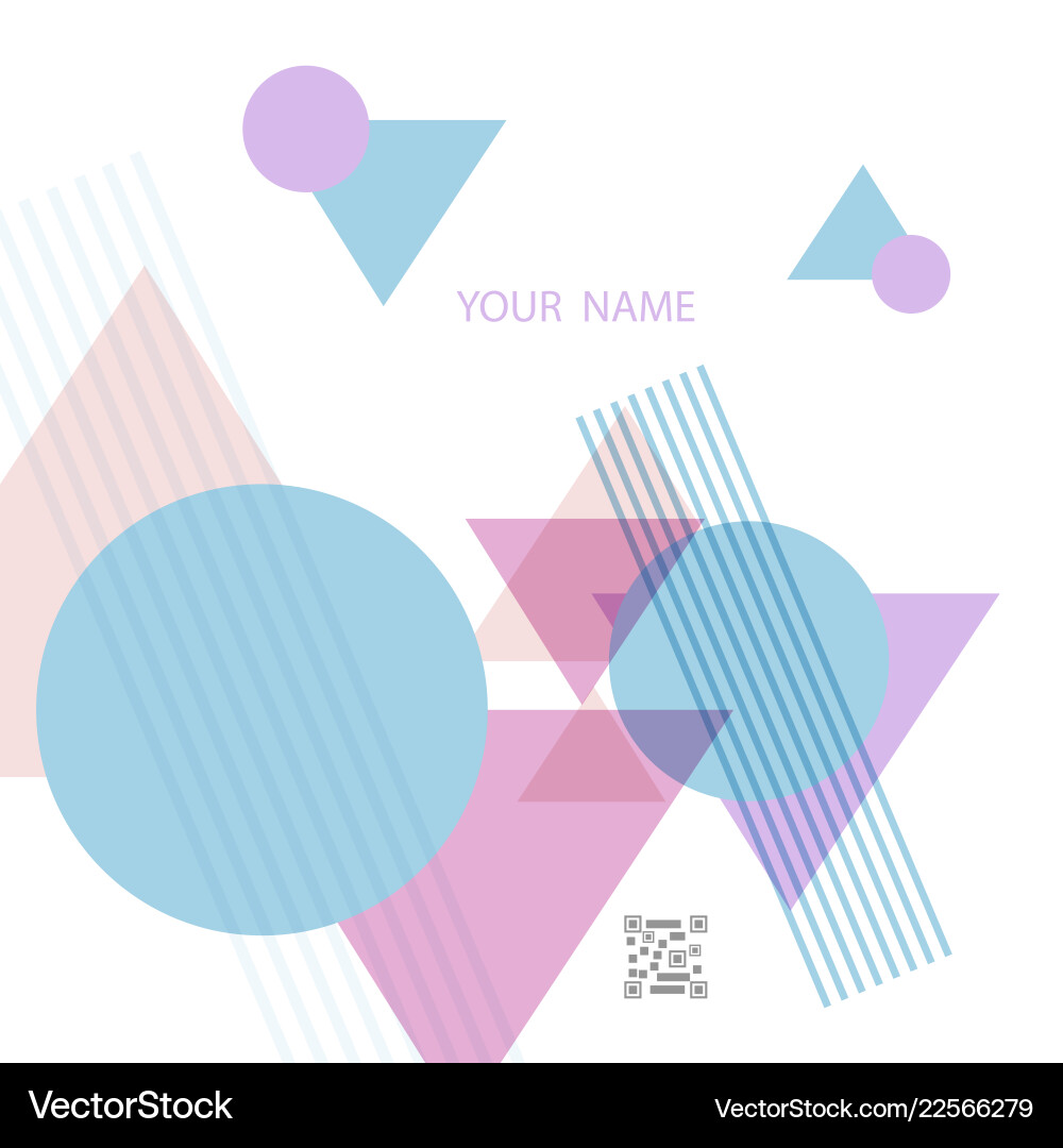 Colorful geometric background simple shapes Vector Image