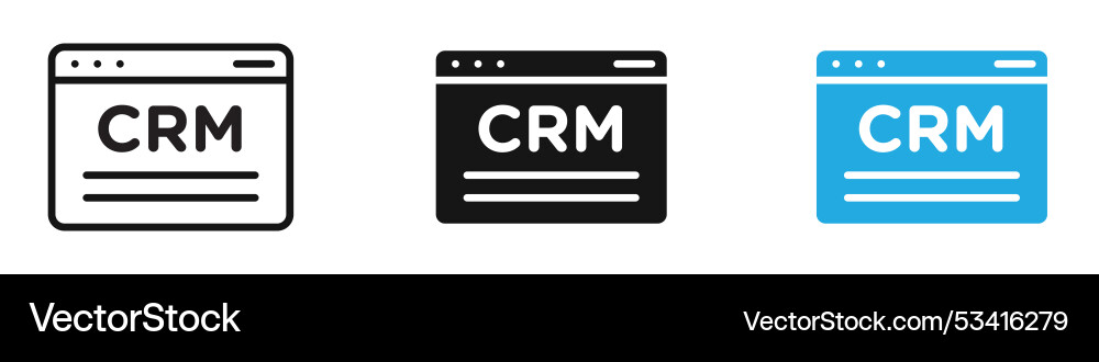 Crm icon Royalty Free Vector Image - VectorStock