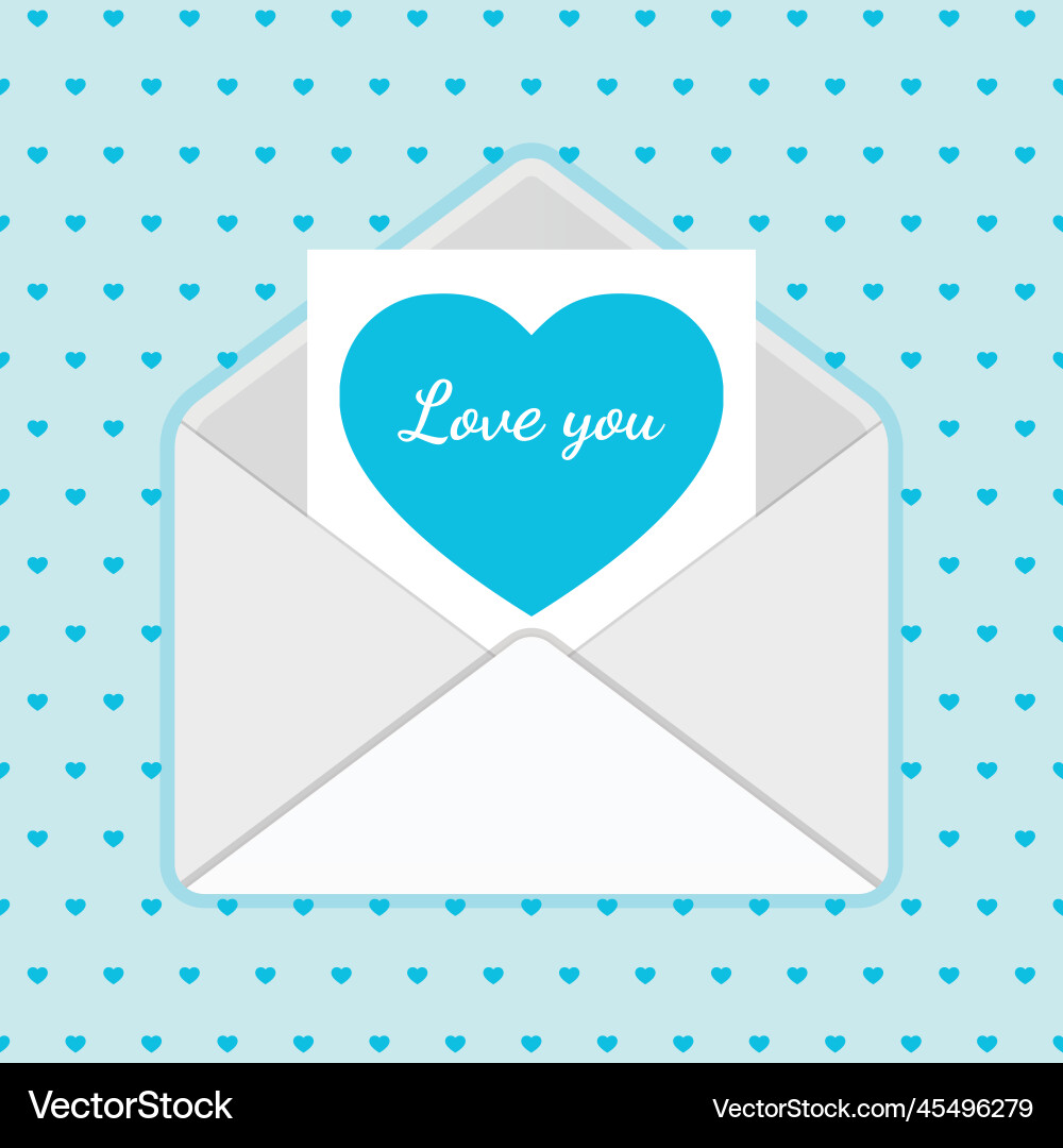Envelope with heart Royalty Free Vector Image - VectorStock