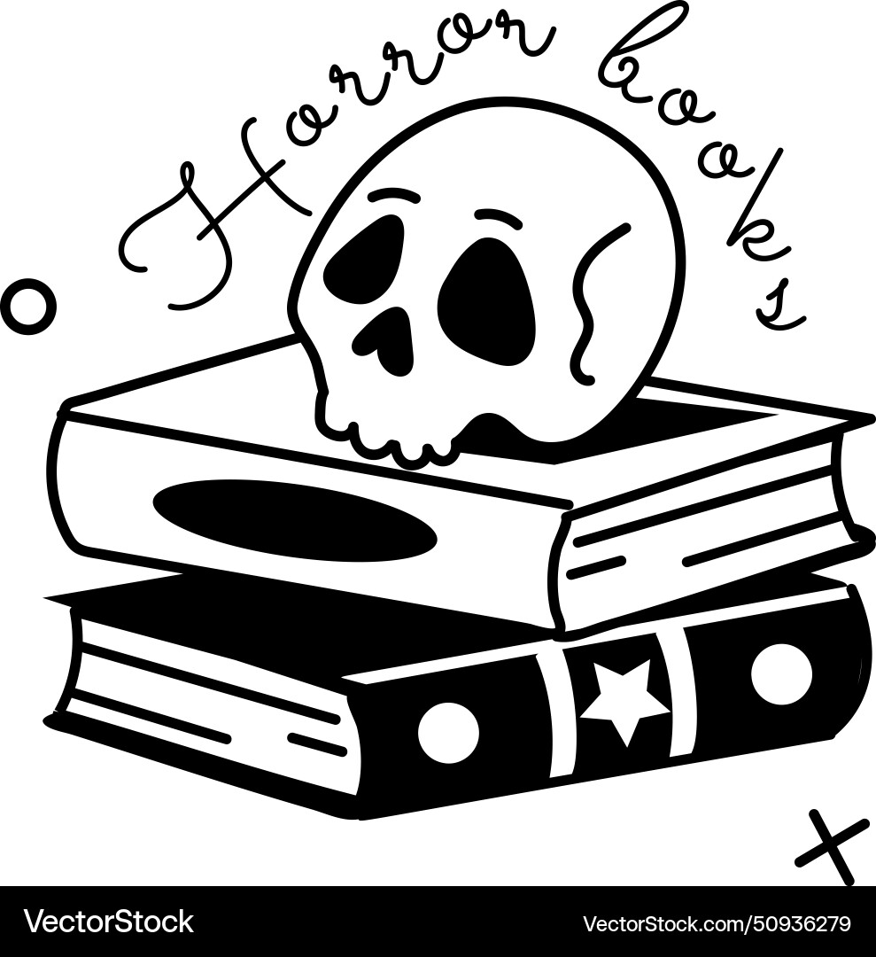Horror books Royalty Free Vector Image - VectorStock