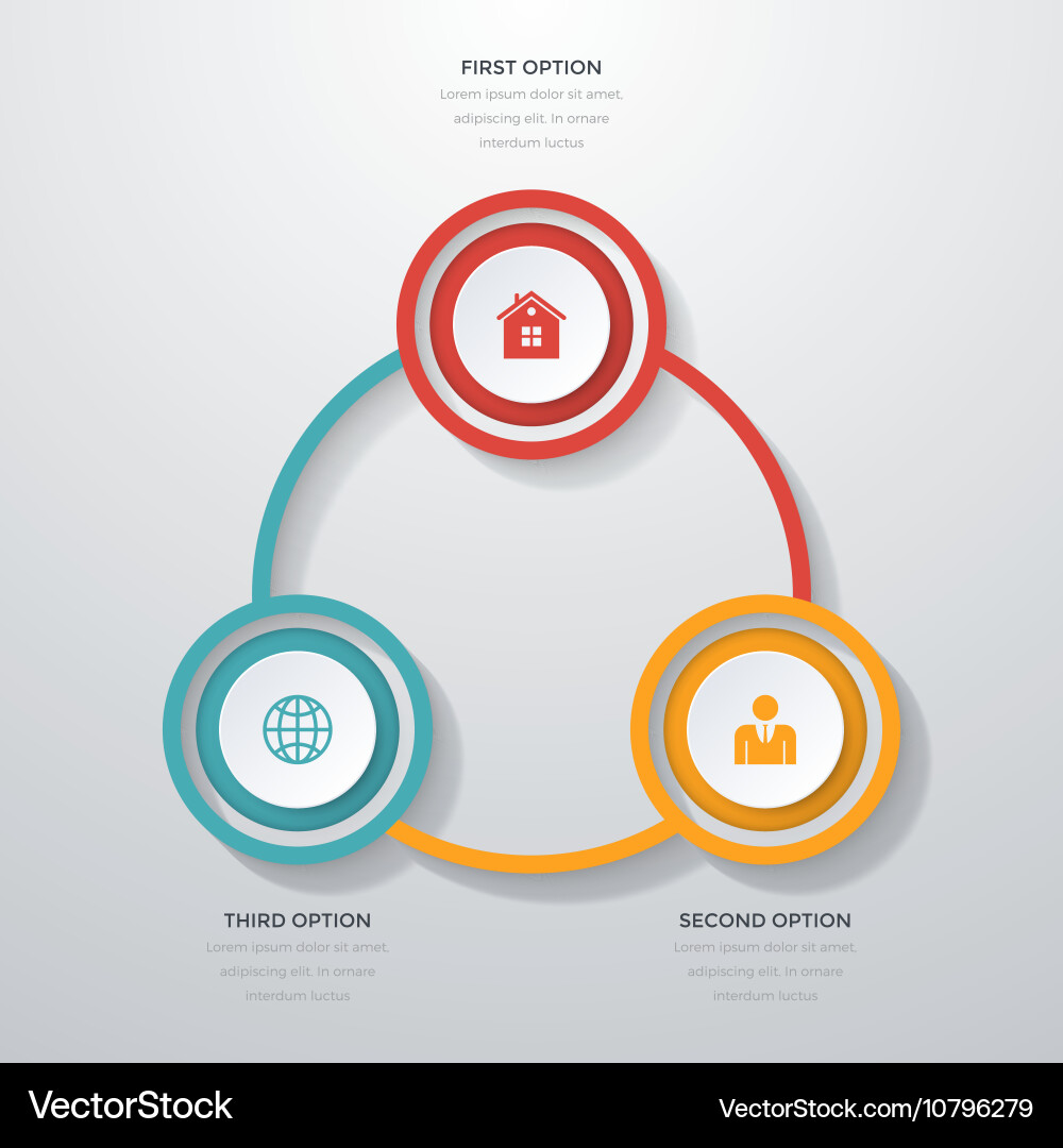 Infographics three options Royalty Free Vector Image