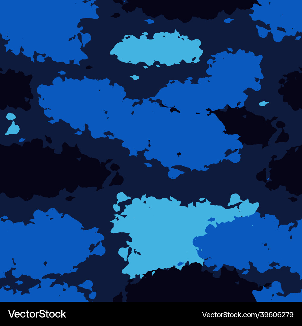 Seamless camo pattern cartoon military Royalty Free Vector