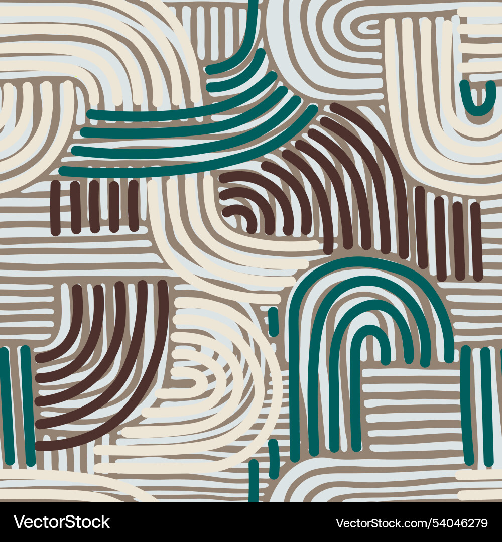 Seamless texture with boho arches rounded Vector Image