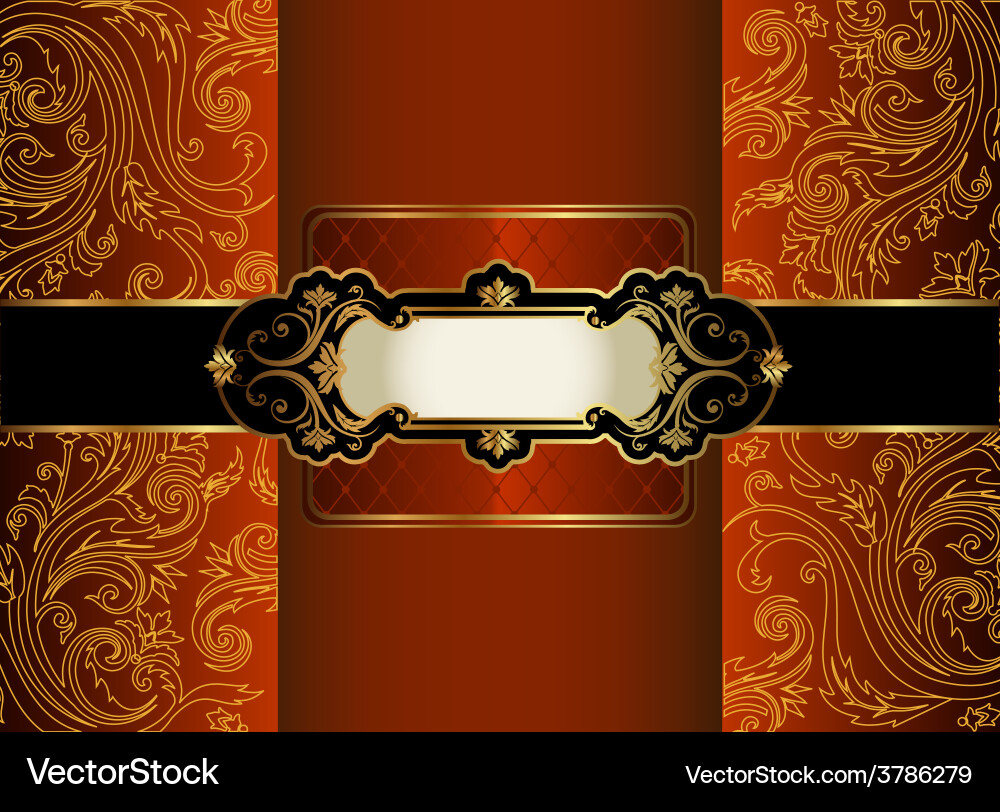Vintage gold frame Royalty Free Vector Image - VectorStock
