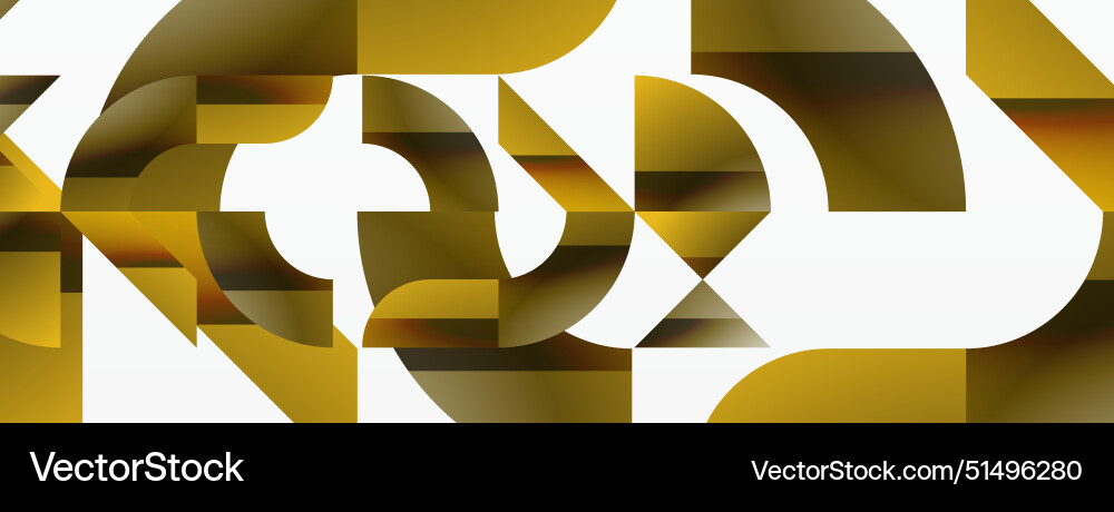 Assorted geometric shapes unite in a minimalistic Vector Image