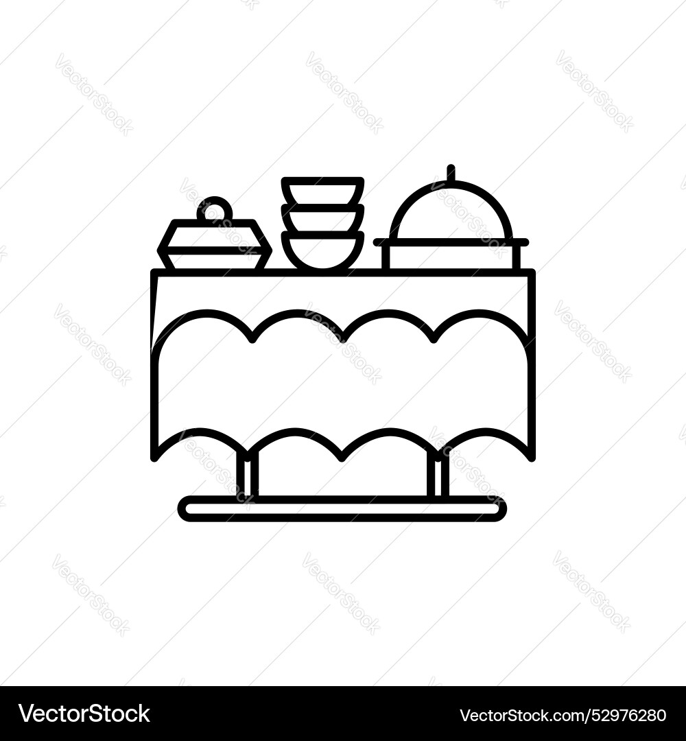 Catering buffet icon Royalty Free Vector Image