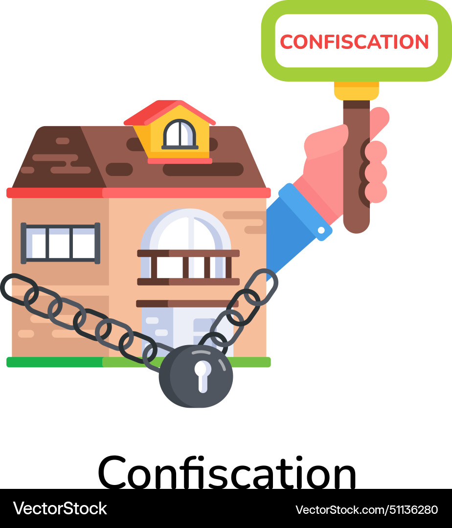 Confiscation Royalty Free Vector Image - VectorStock