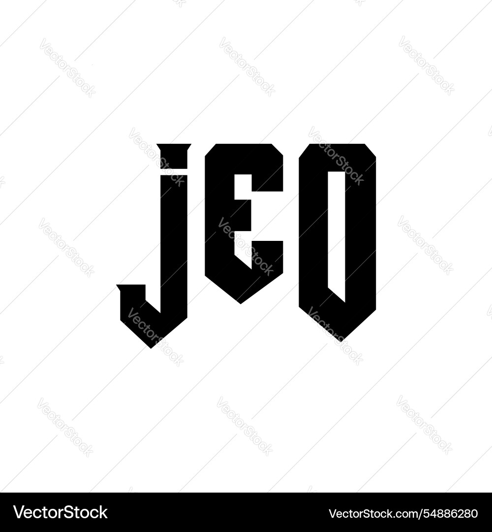 Jeo letter logo design for technology company Vector Image