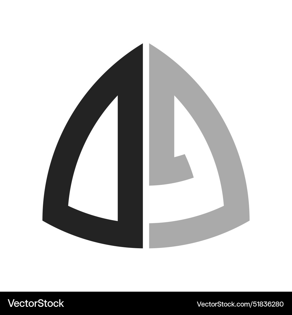 Modern creative dj logo design letter icon Vector Image