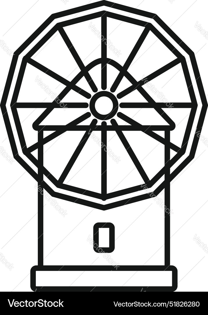 Radio telescope observing space for astronomy Vector Image