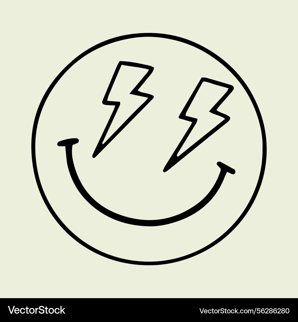 Smiley face wall decal Royalty Free Vector Image