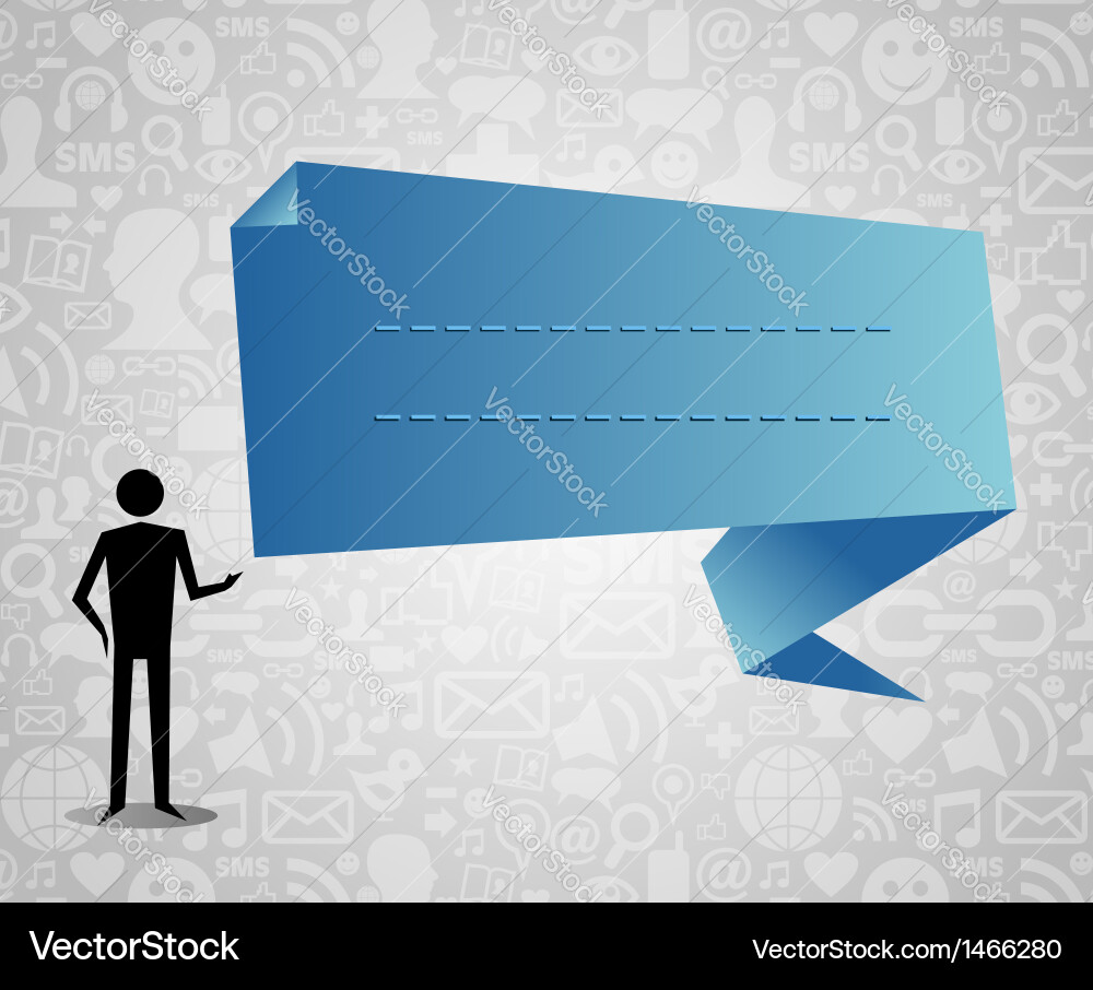 Social media speech bubble Royalty Free Vector Image