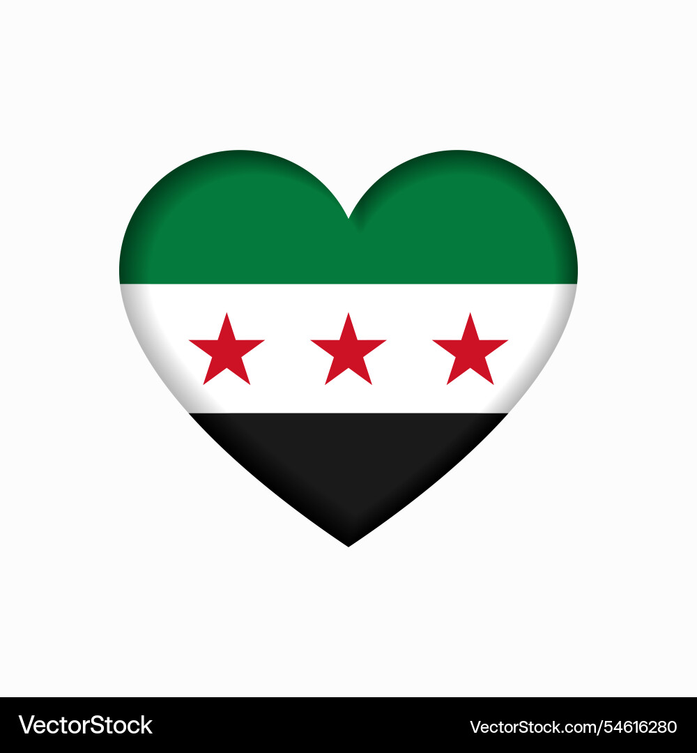 Syrian Flag Heart Symbol Royalty Free Vector Image