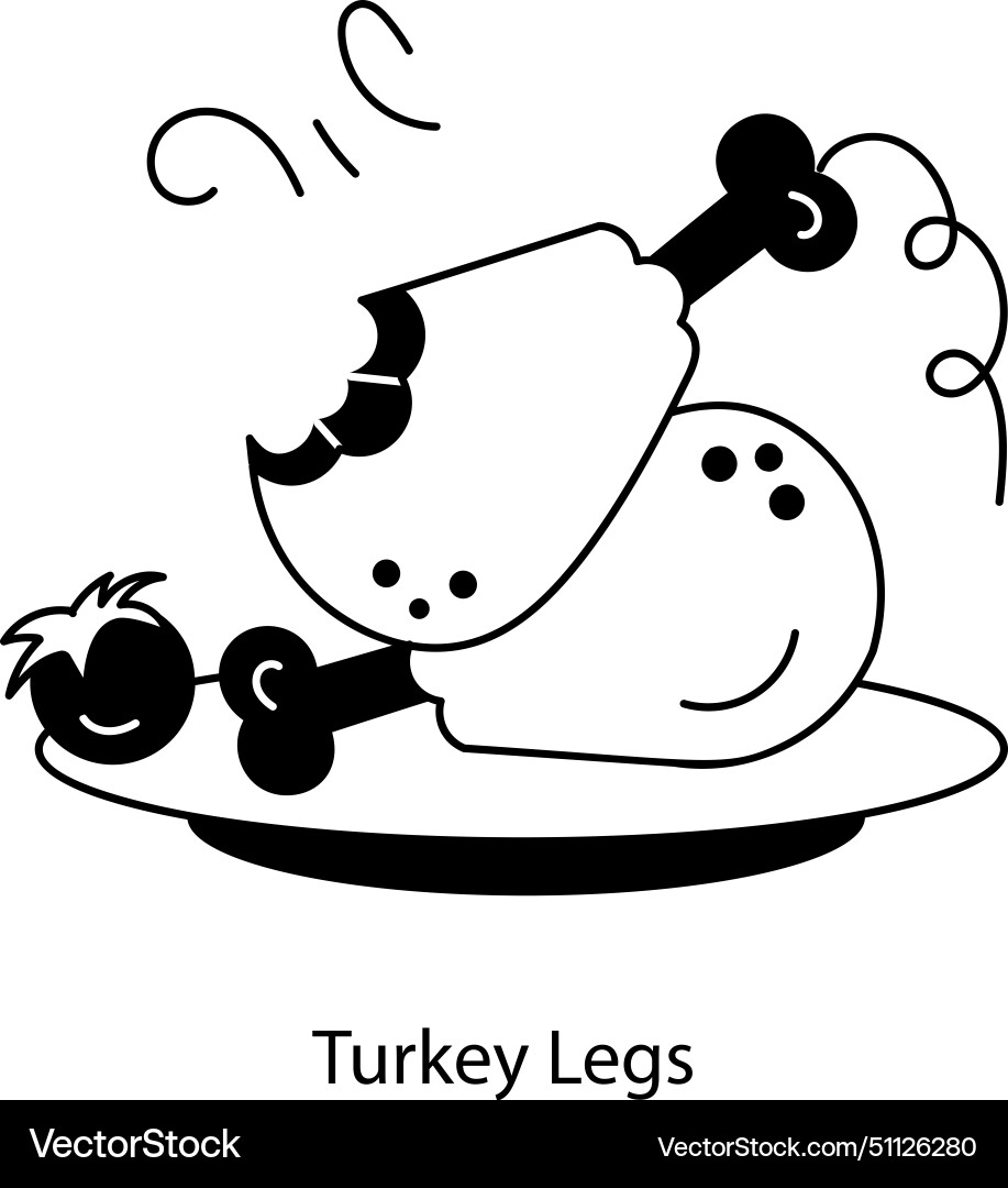 Turkey legs Royalty Free Vector Image - VectorStock