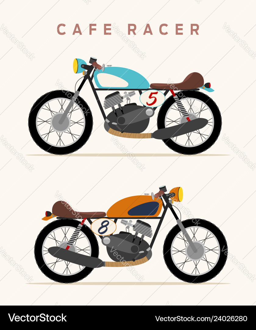 Vintage motorcycle Royalty Free Vector Image - VectorStock