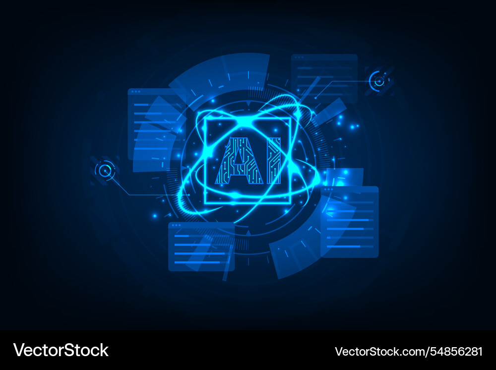 Artificial intelligence futuristic connection Vector Image