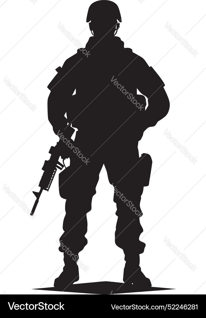 Commando marksman emblem of a military Royalty Free Vector