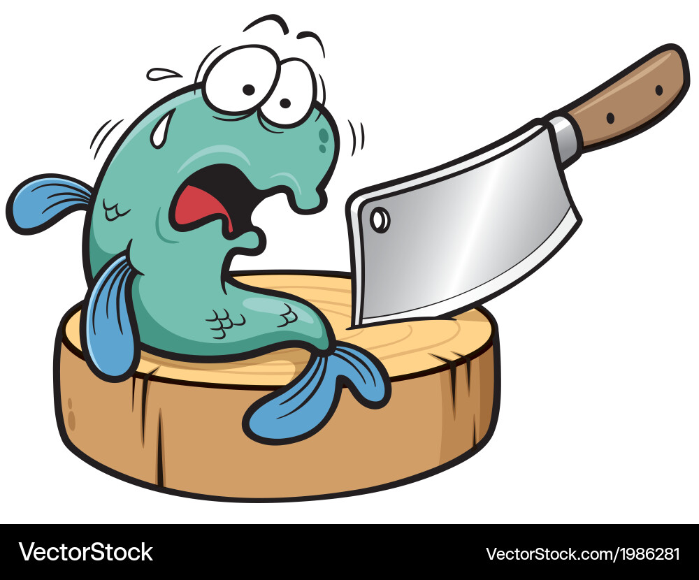 Fish scared Royalty Free Vector Image - VectorStock