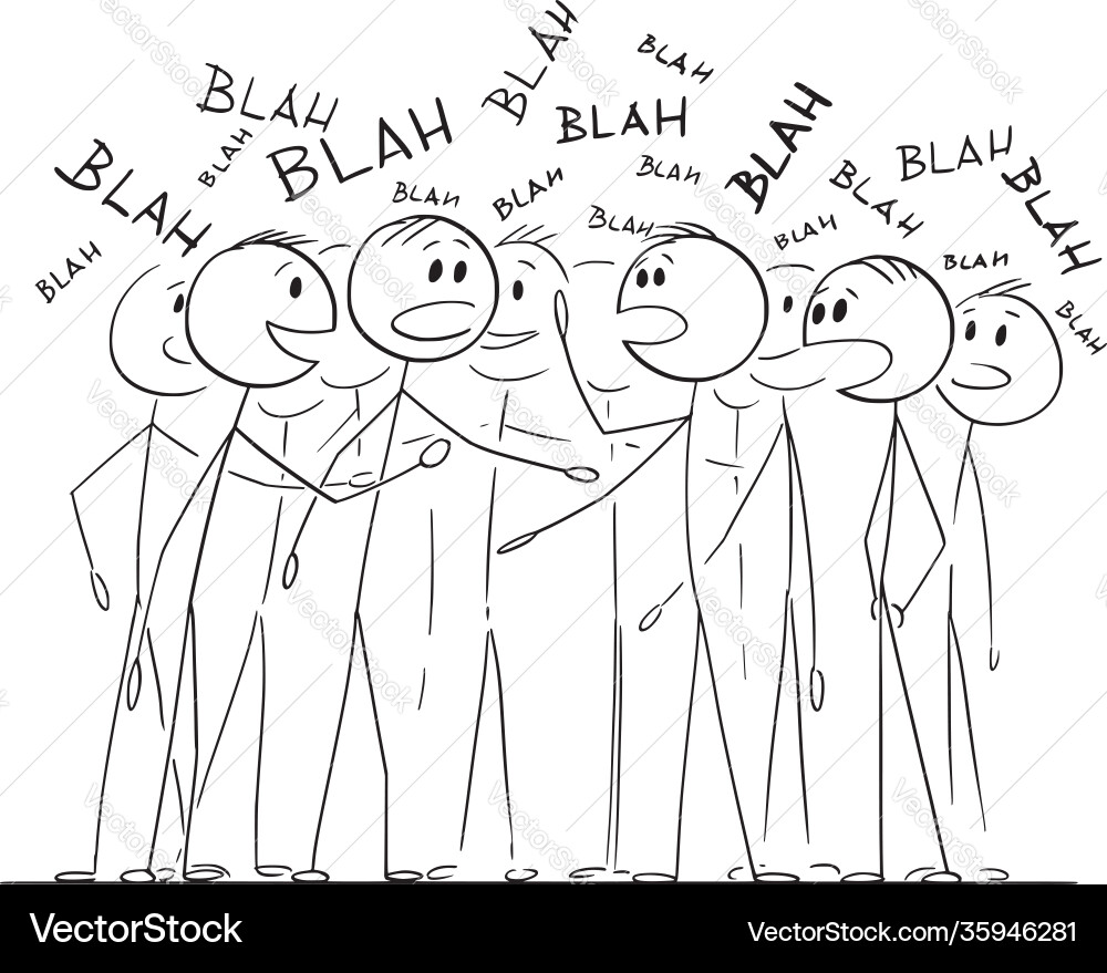 Group people or crowd is talking speaking Vector Image