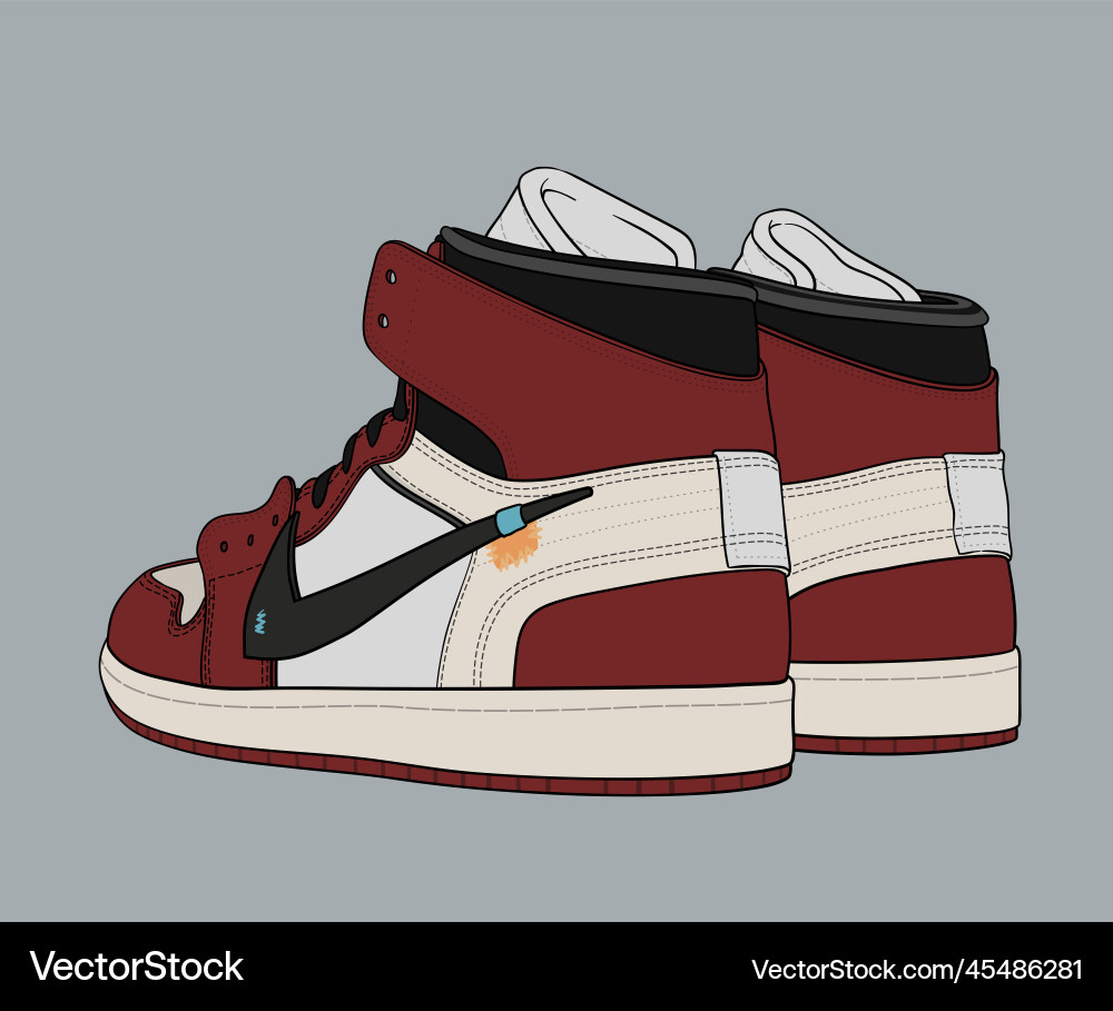 Most famous basketball shoes Royalty Free Vector Image