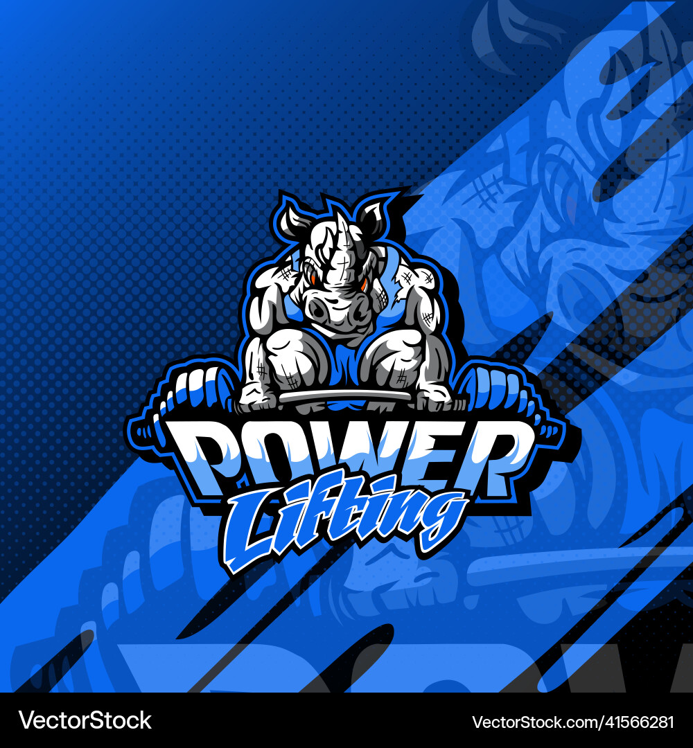 Powerlifting Mascot Logo Royalty Free Vector Image