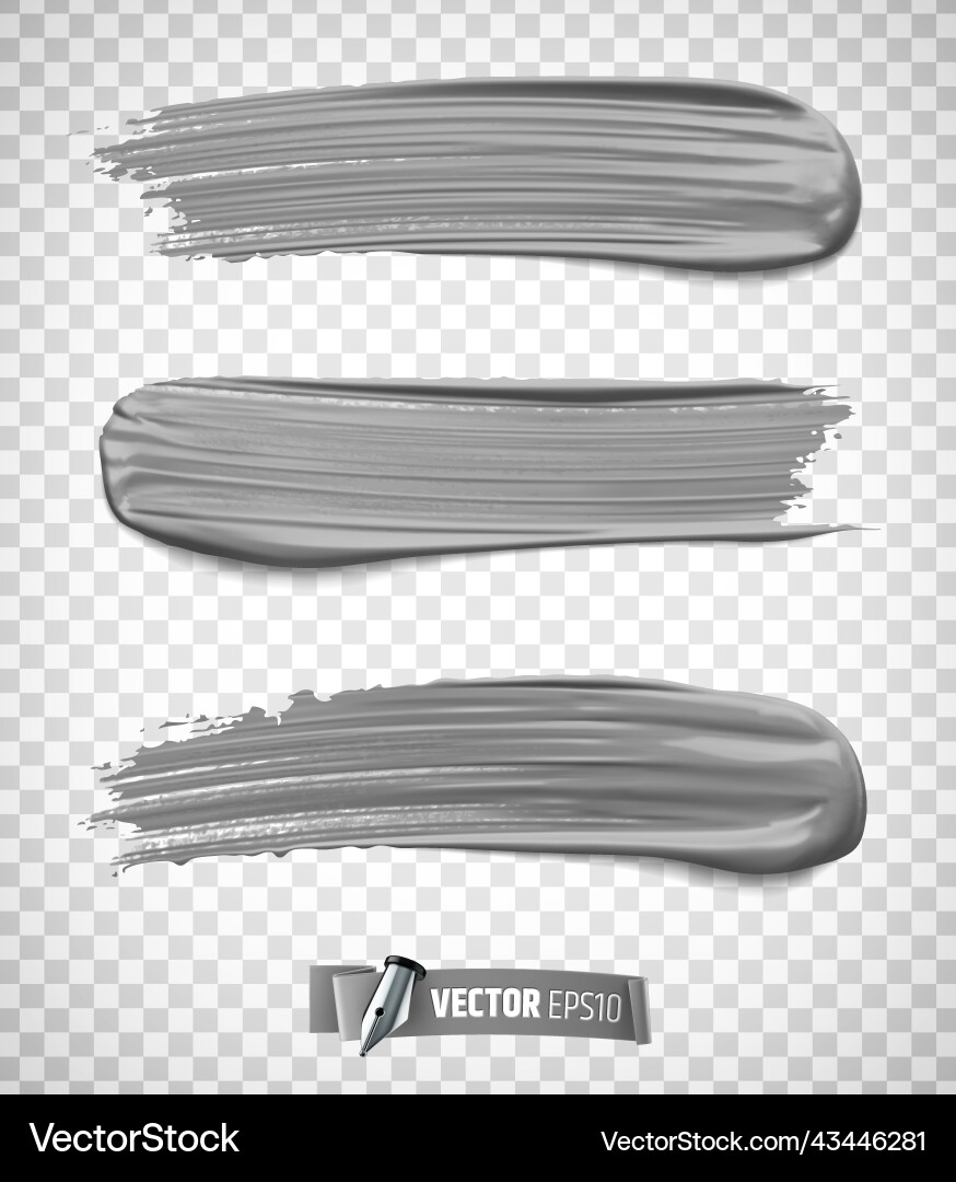 Realistic paint brush strokes Royalty Free Vector Image